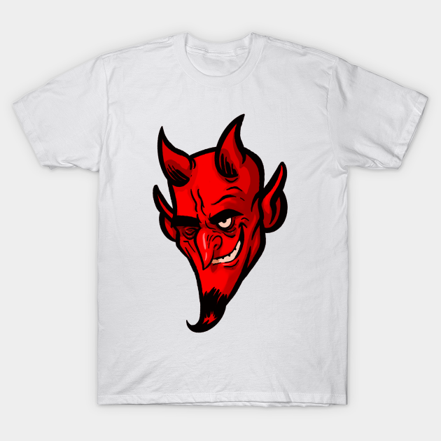 Funny Retro Horny Winking Devil Head Devil T Shirt Teepublic
